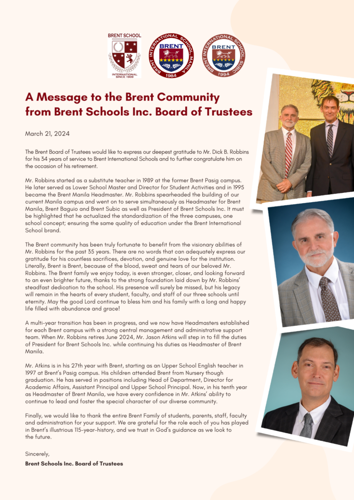A Message to the Brent Community from Brent Schools Inc. Board of ...
